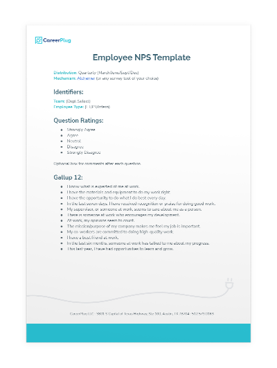 Employee NPS Template | How to Hire